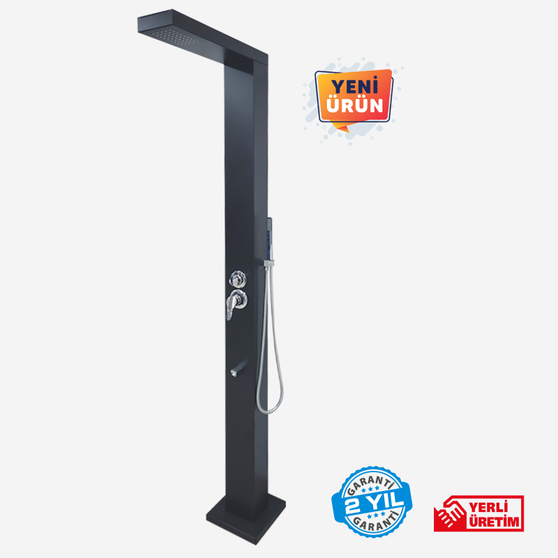 Vioduş Havuzbaşı Duş Paneli / Antrasit Gri